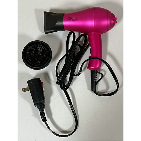Hair | Gem Hot Pink Folding Handle Travel Mini Blowdryer Hair Blower ...